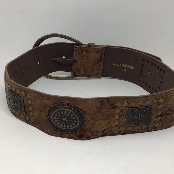 unbranded | Accessories | Vintage Medallion Leather Ml Belt | Poshmark